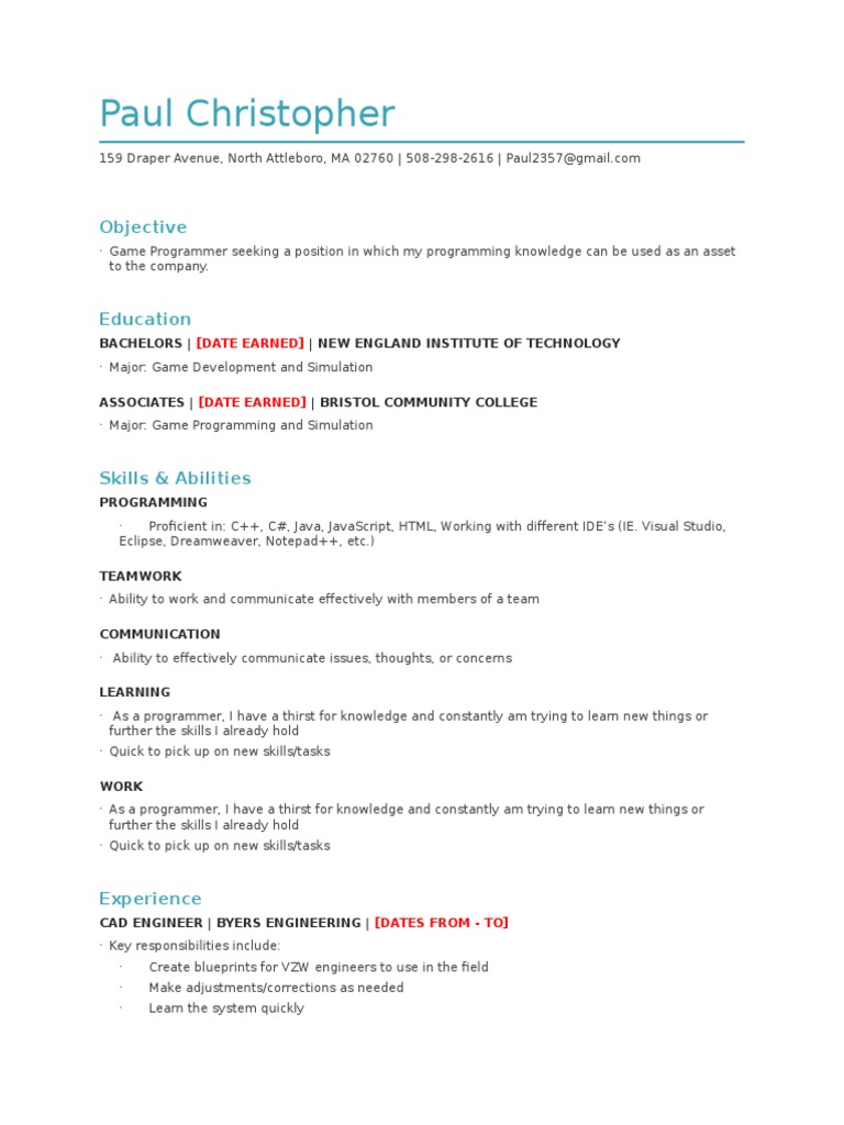 Christopher Resume | PDF