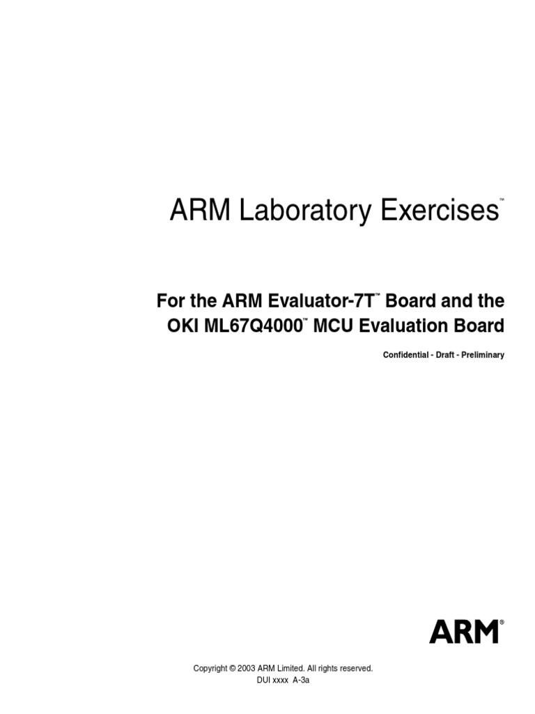 ARM Lab Mannual | PDF | Arm Architecture | Instruction Set