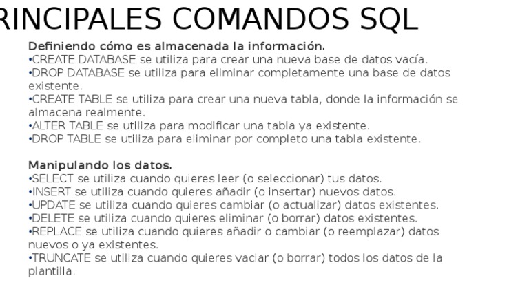 Comandos SQL | PDF
