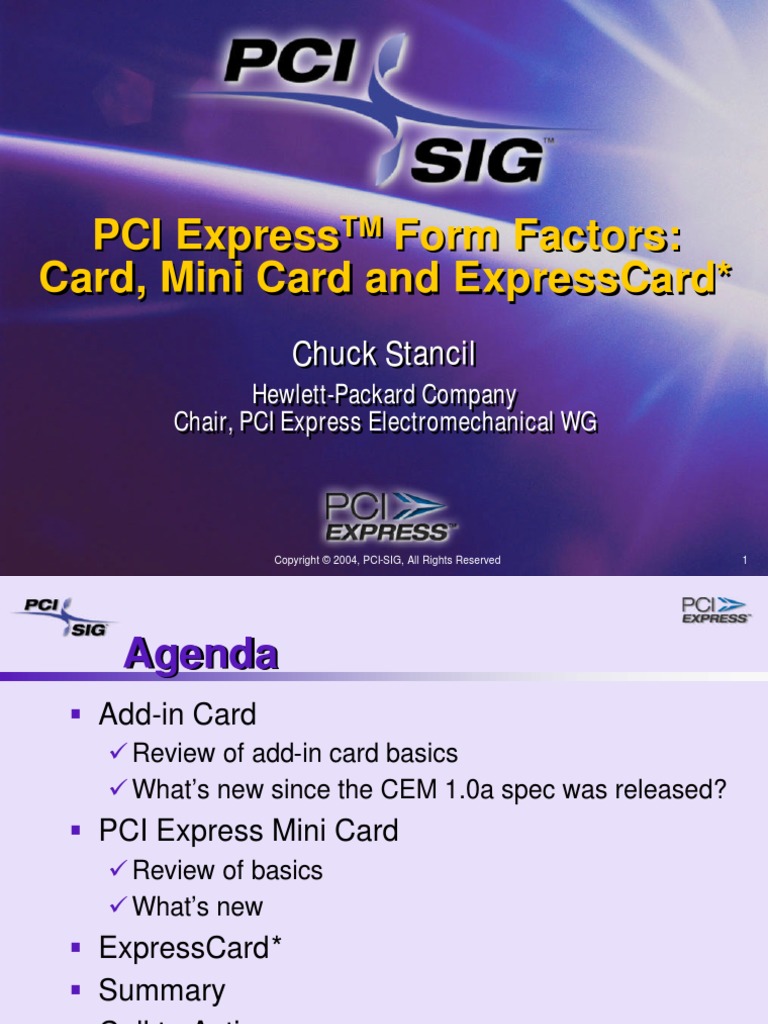 PCI Express Form Factors | PDF | Personal Computers | Usb