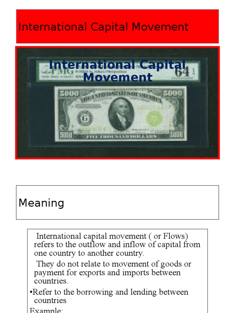 International Capital Movement | PDF | Financial Capital | Loans