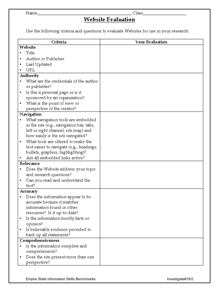 Investigate19 2-Website Evaluation | PDF