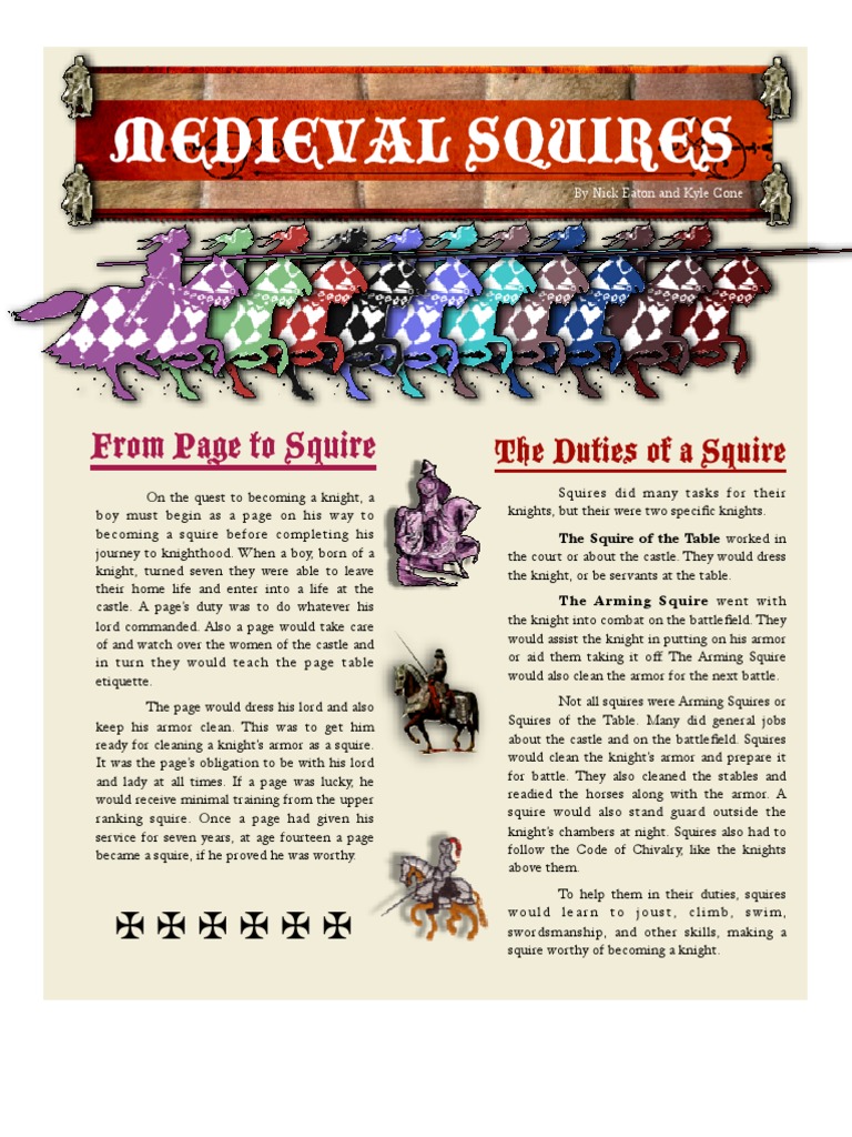 Medieval Squires | Squire | Knight