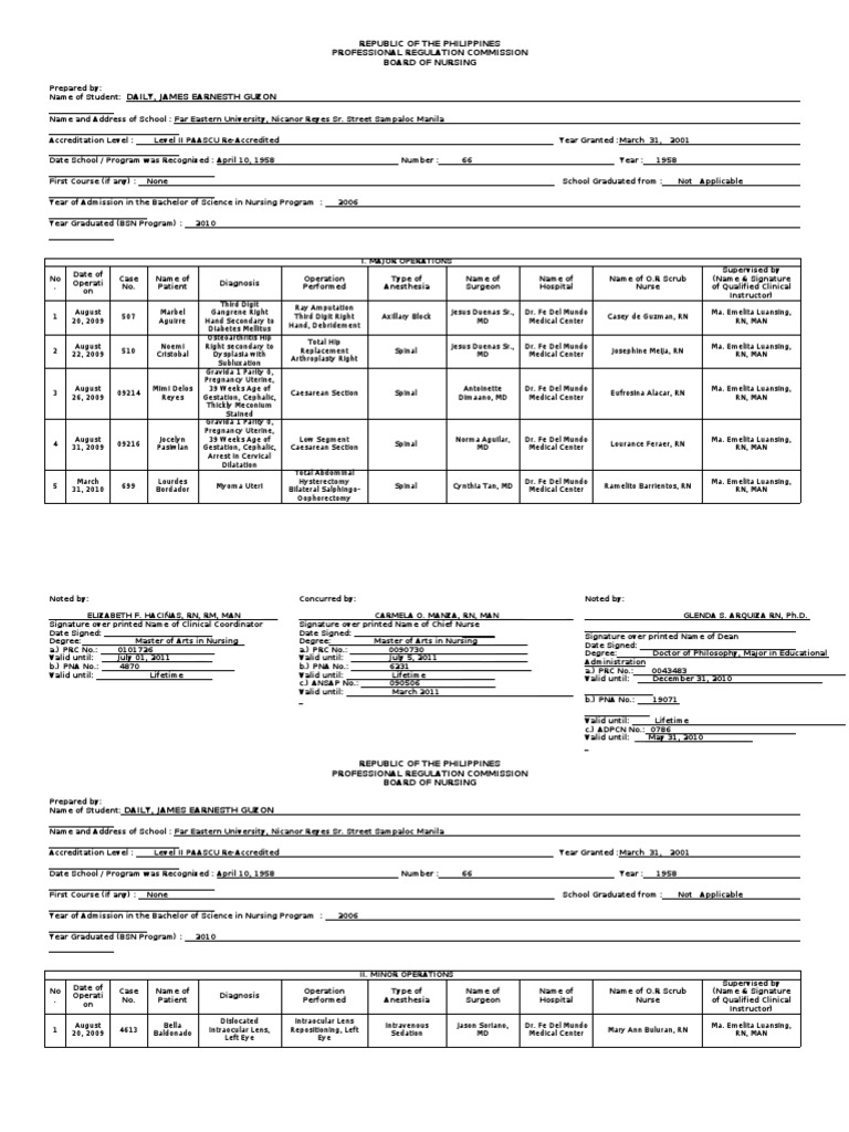 PRC Sample - James Daily | PDF | Nursing | Childbirth
