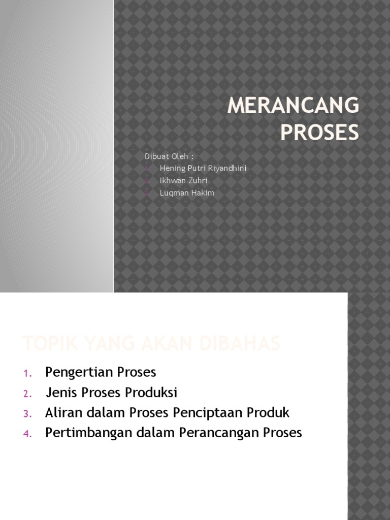 Merancang Proses | PDF | Bisnis