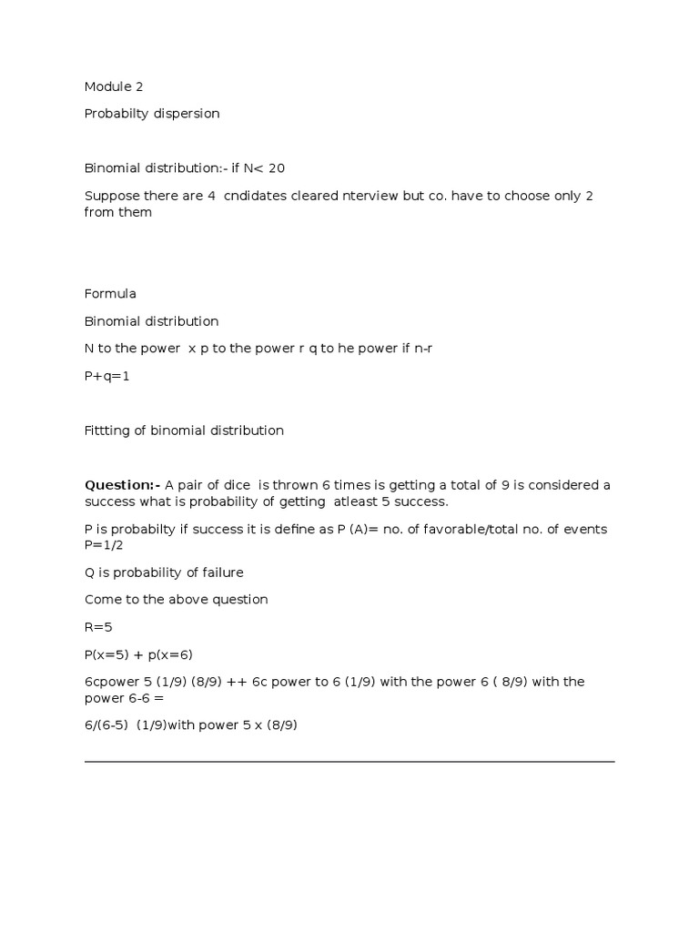 Binomial Distribution Problems | PDF