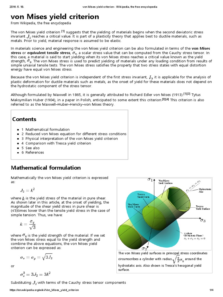 0 - Von Mises Yield Criterion | PDF | Yield (Engineering) | Chemical Product Engineering