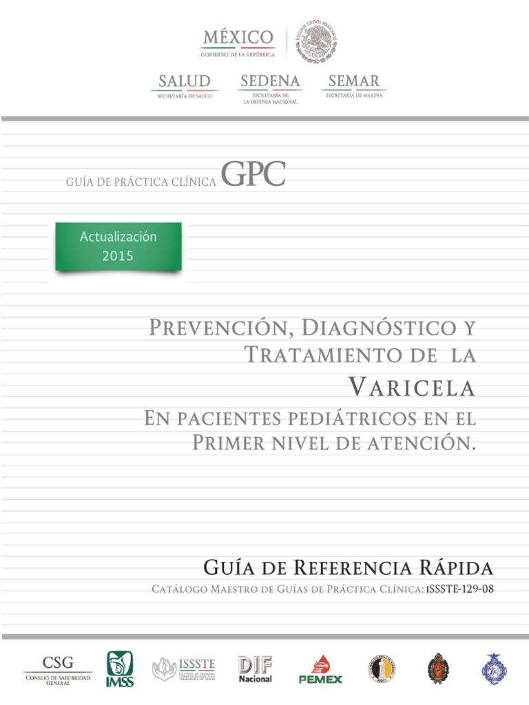 Guia de Referencia Rapida Varicela, Actualizacion 2015 | PDF ...