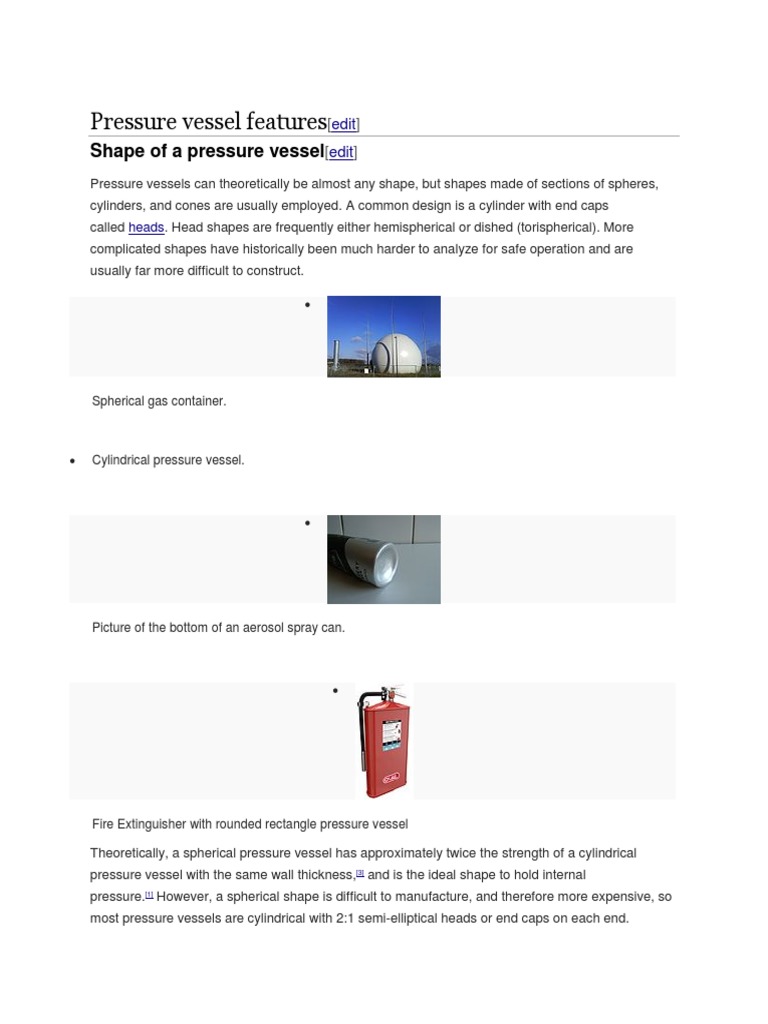 Shape of A Pressure Vessel | PDF | Industrial Processes | Materials