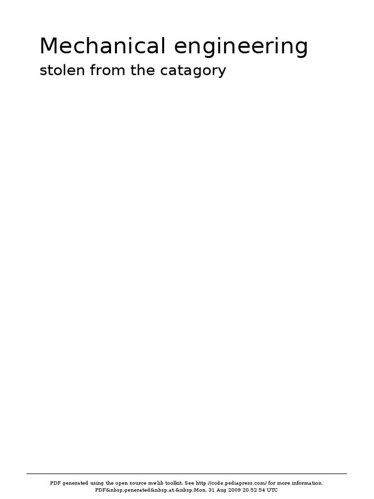 Mechanical Engineering - Wikipedia | PDF | Mechanical Engineering ...