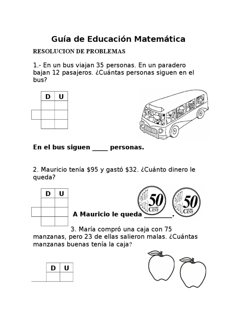 Problemas Matemáticos Segundo Básico | PDF