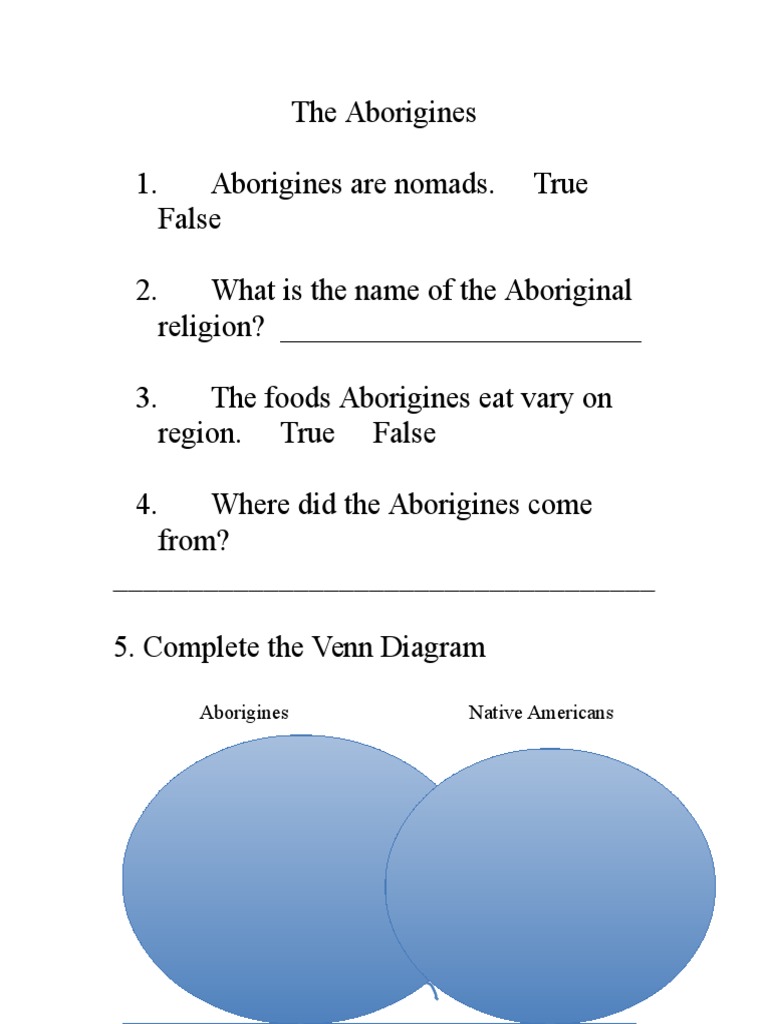 Aboriginal Culture Quiz | PDF | Wellness | Science & Mathematics