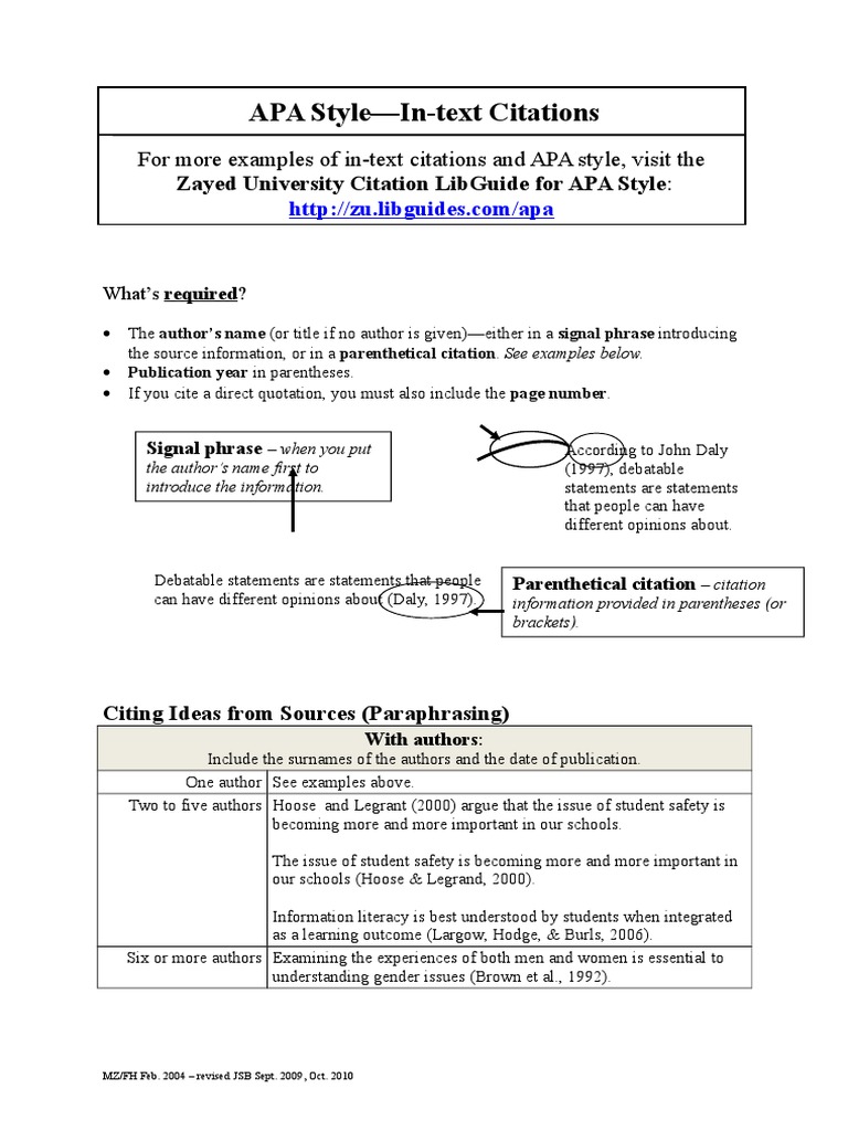 APA Style In-Text Citations: A Comprehensive Guide to Citing Sources ...