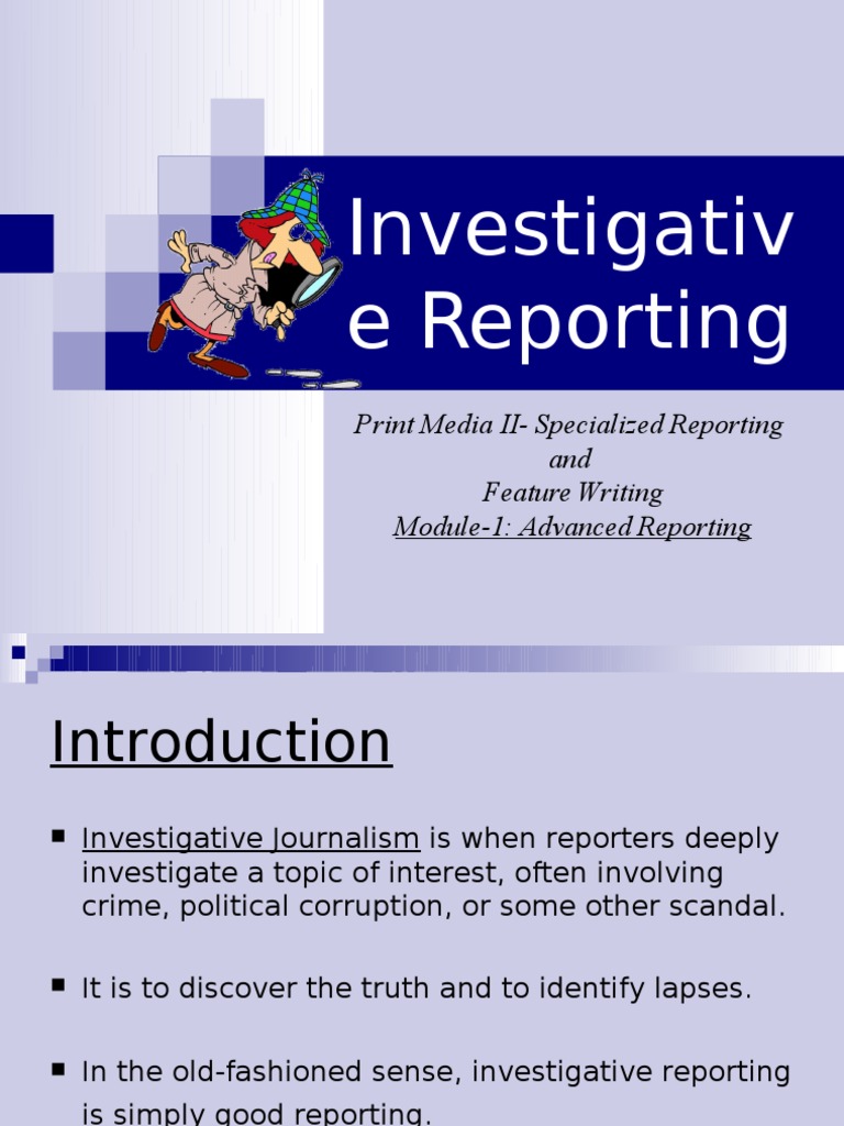 Understanding Investigative Reporting | PDF | Journalism | Communication