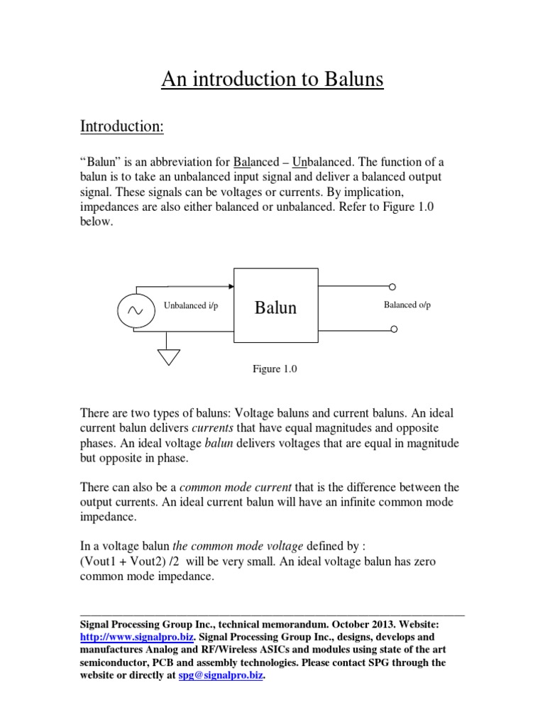Balun | PDF | Electrical Impedance | Transformer