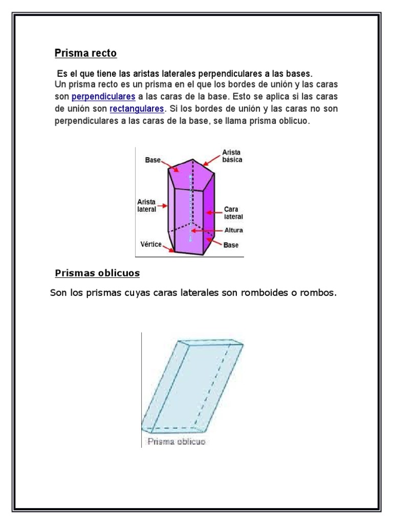 Que Es Un Prisma Recto