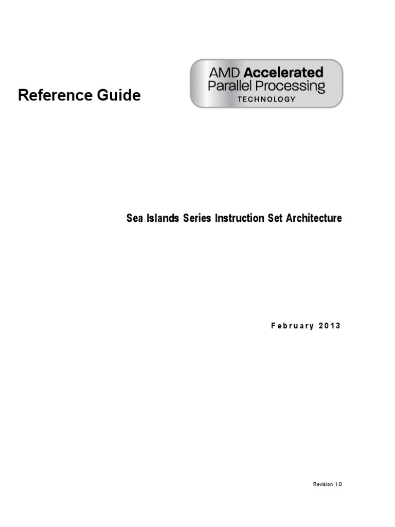 AMD Sea Islands Instrucdddd D Sation Set Architecture | PDF ...