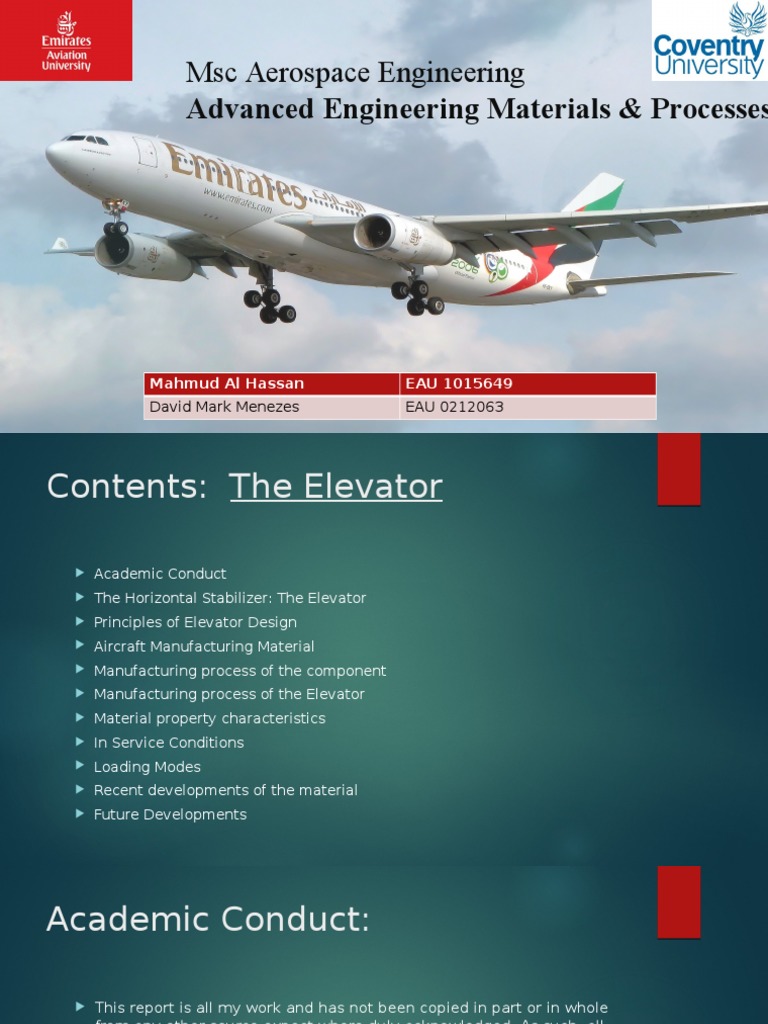 MSC Aerospace Engineering Presentation | PDF | Composite Material | Fiberglass
