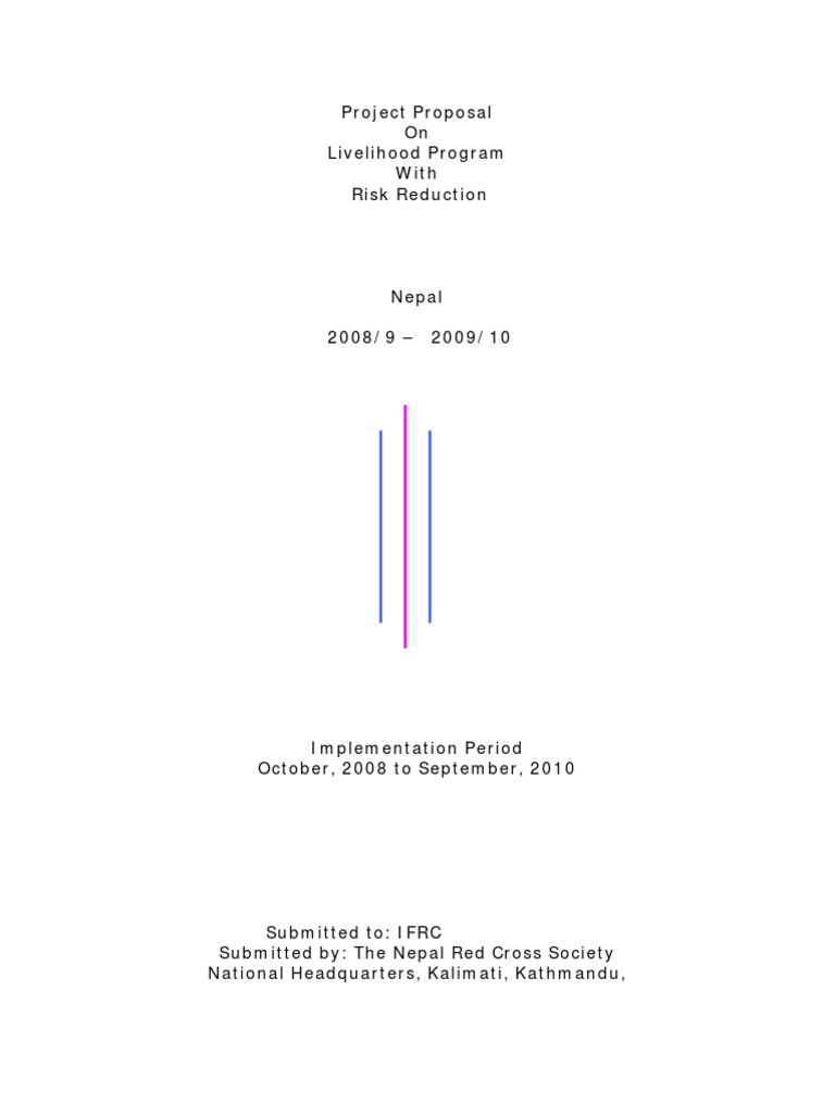 Project Proposal On Livelihood Program With Risk Reduction | PDF ...