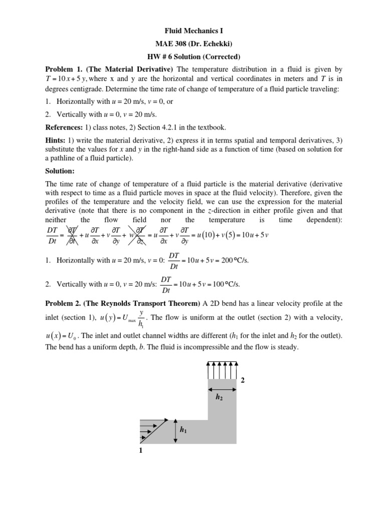 Fluid Mechanics Solved Problems | Download Free PDF | Fluid Mechanics | Derivative