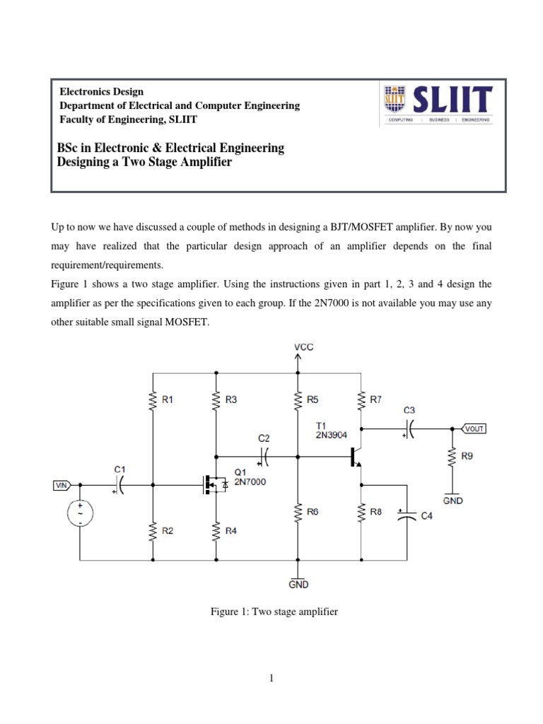 Two Stage Amplifier | PDF | Amplifier | Bipolar Junction Transistor