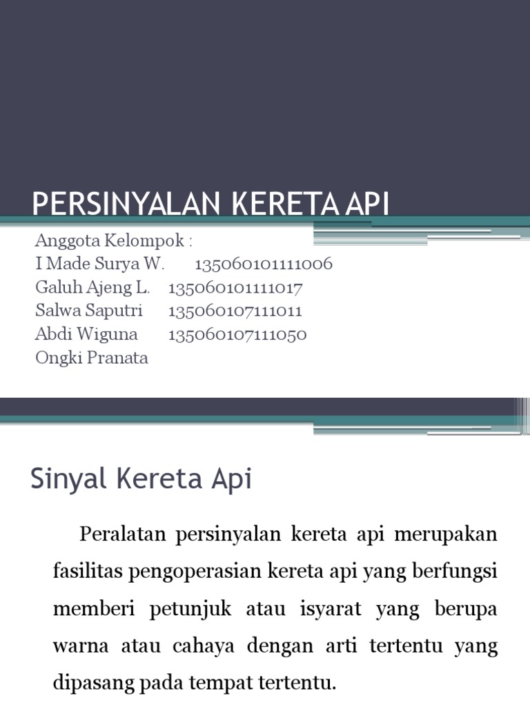 Persinyalan Kereta API | PDF