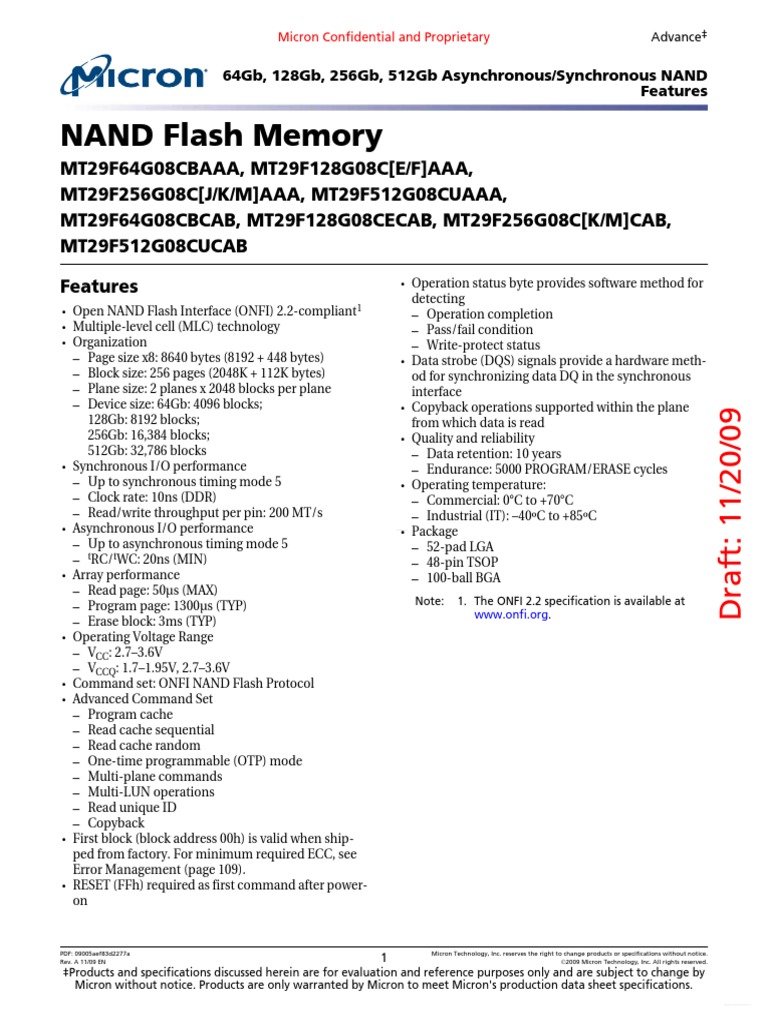 Data Sheet | PDF | Flash Memory | Input/Output