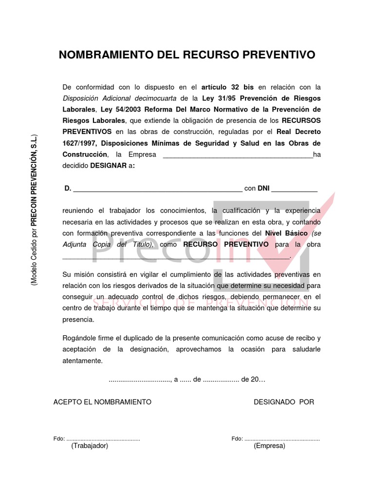Recurso Preventivo | PDF