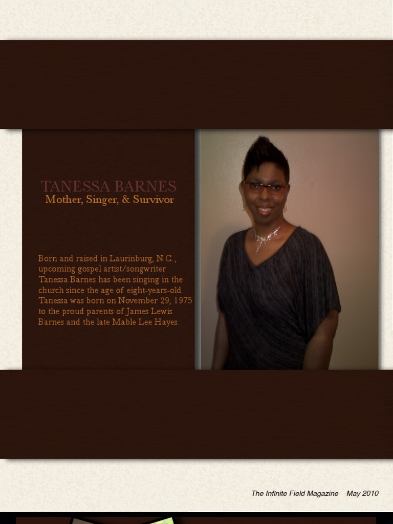 Tanessa Barnes | PDF | Singing | Prayer
