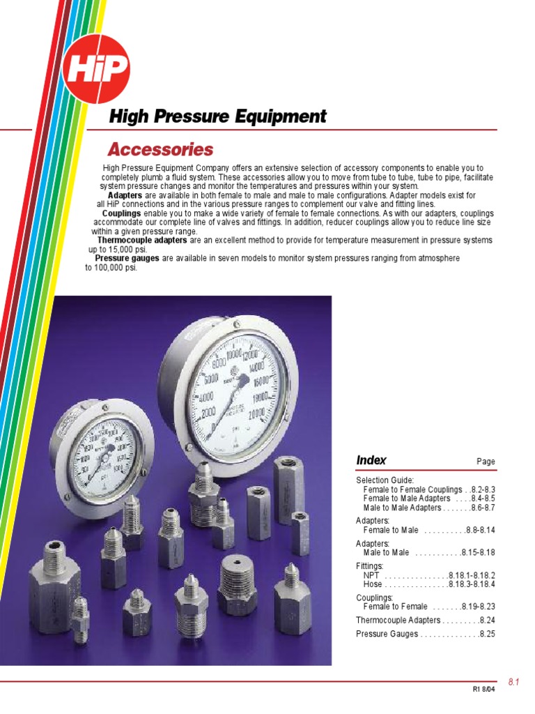 High Pressure HIP Accessories | PDF | Thermocouple | Pressure Measurement