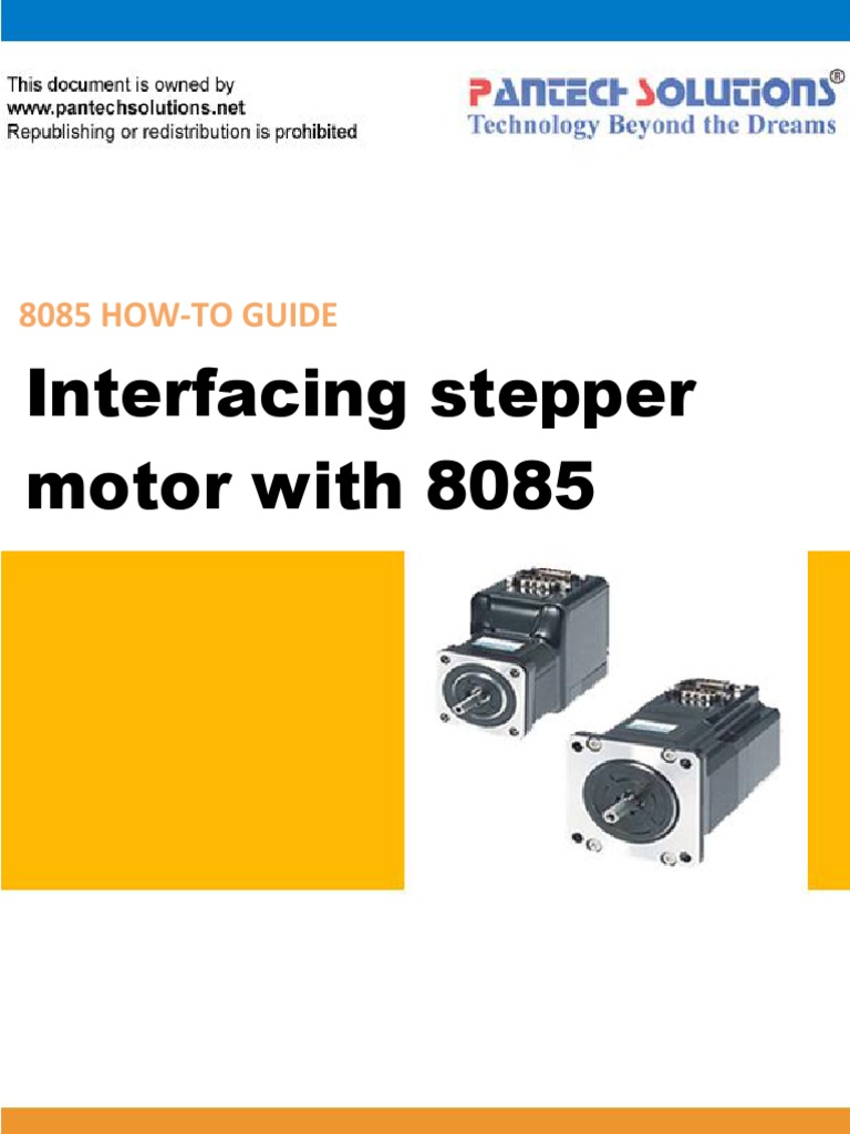 Interfacing Stepper Motor With 8085 | PDF | Microprocessor | Computer Engineering
