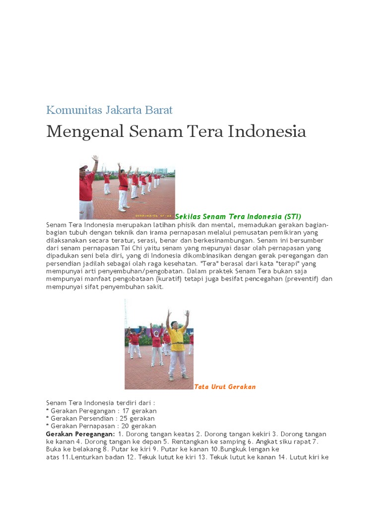 Senam Tera | PDF | Kesehatan Holistik | Gaya Hidup