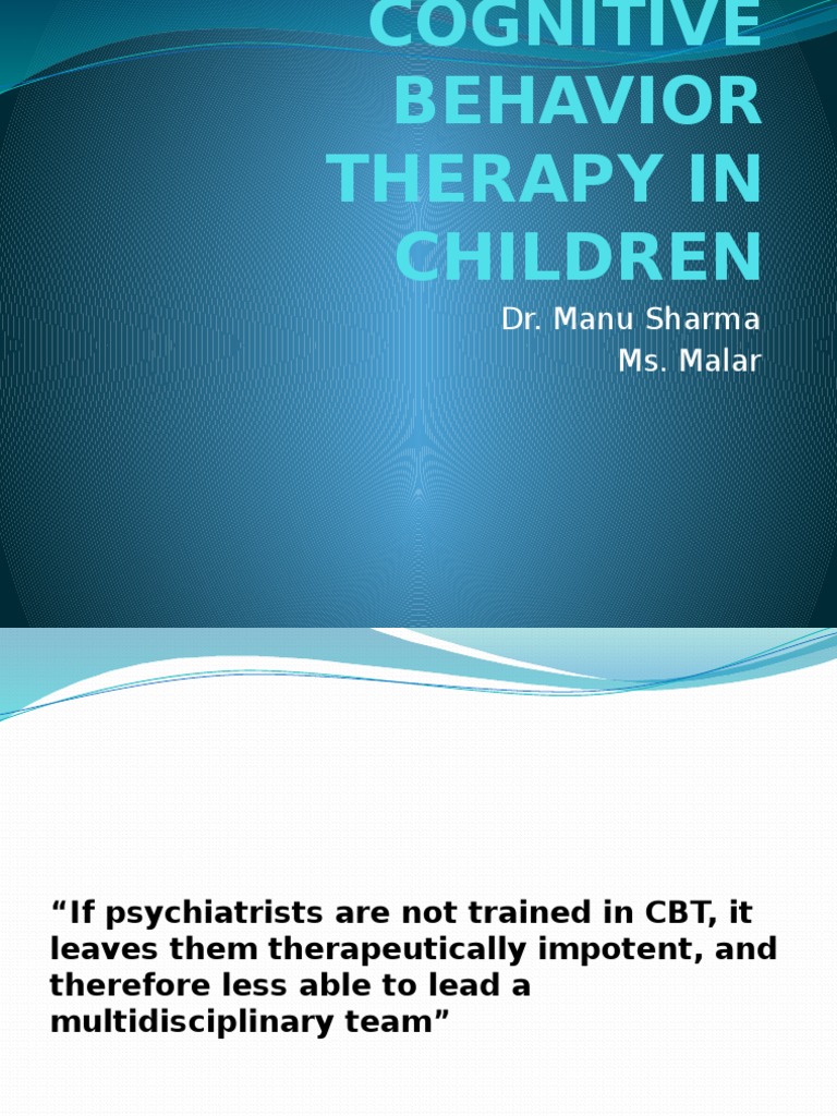 CBT in Children | PDF | Cognitive Behavioral Therapy | Obsessive ...