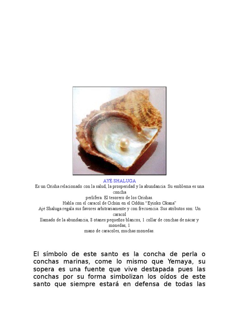 Aye Shaluga: Orisha de Abundancia | PDF | Santeria | Religión étnica