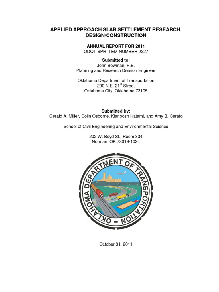 Approach Slab Settlement Research | PDF | Erosion | Soil