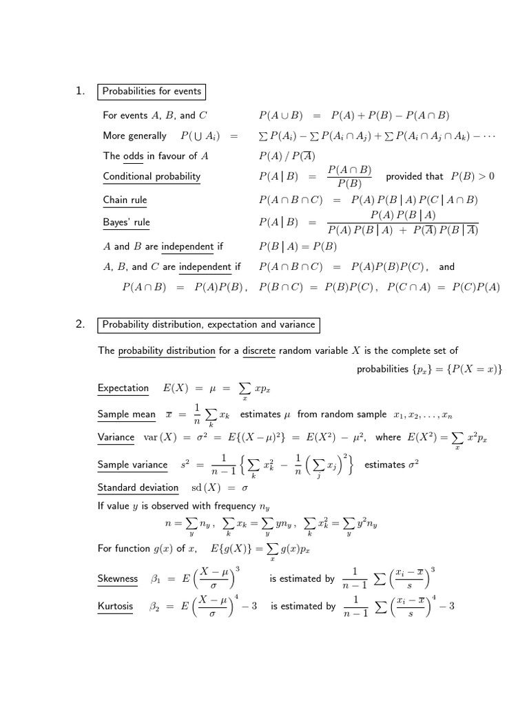 Formula | PDF | Bias Of An Estimator | Standard Deviation