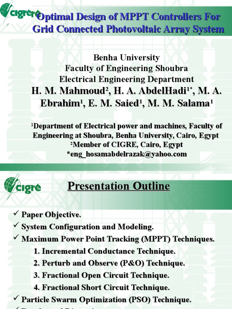 Grid Connected Photovoltaic Array | PDF | Energy Harvesting | Electrical Engineering