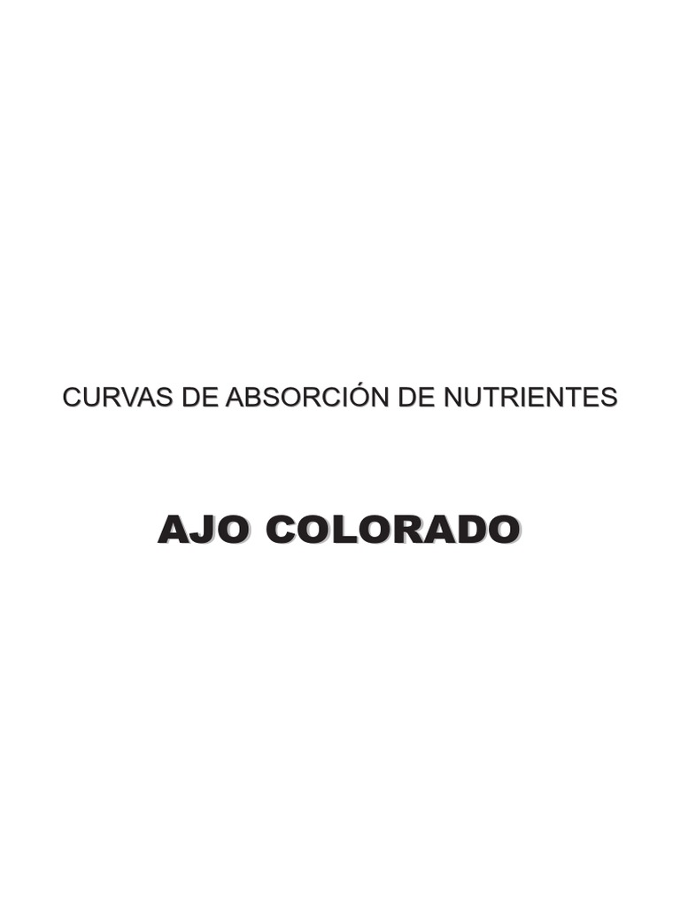 Ajo Colorado | PDF | Nutrientes | Ajo
