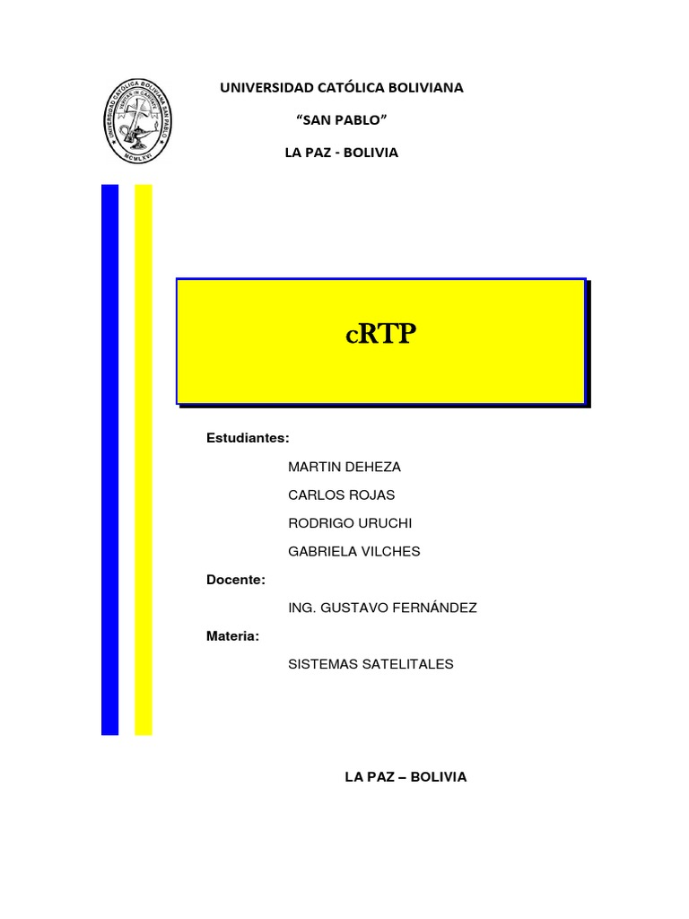 CRTP y ecRTP | PDF | Voz sobre IP | Telecomunicaciones