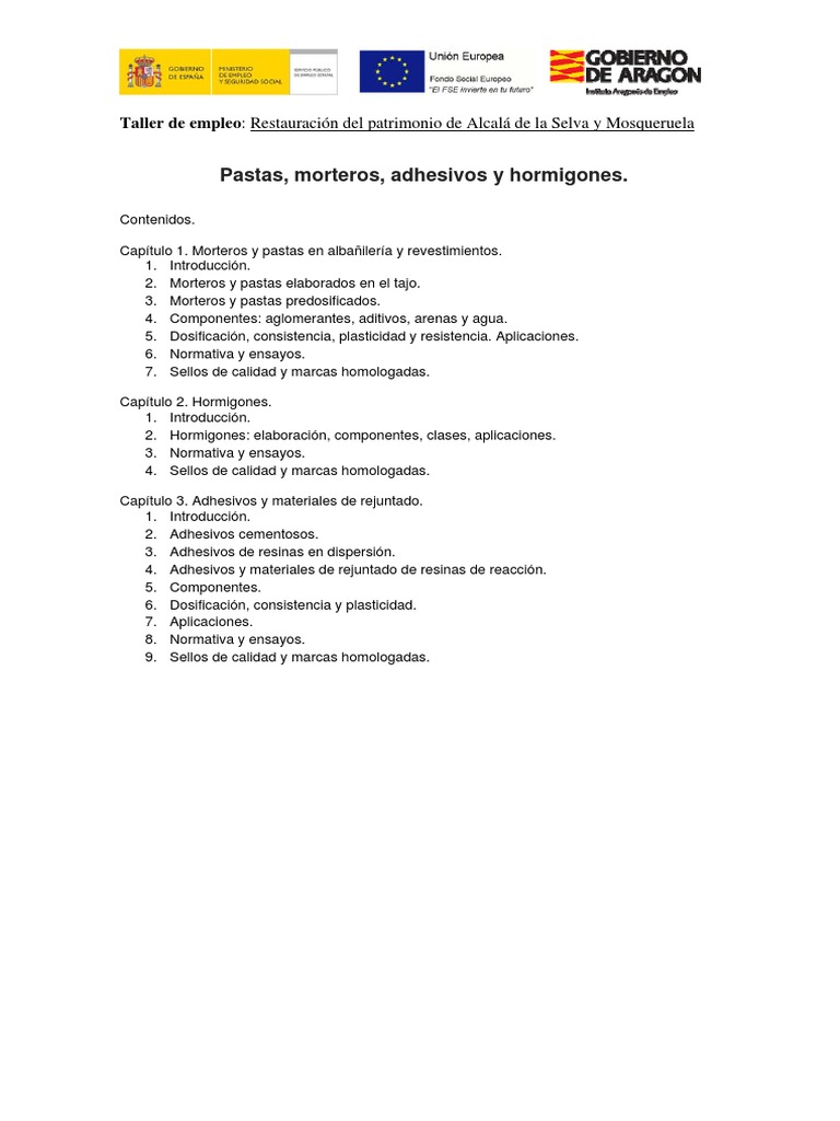 Comparativa de Morteros: M5 vs M10 | PDF | Hormigón | Cemento