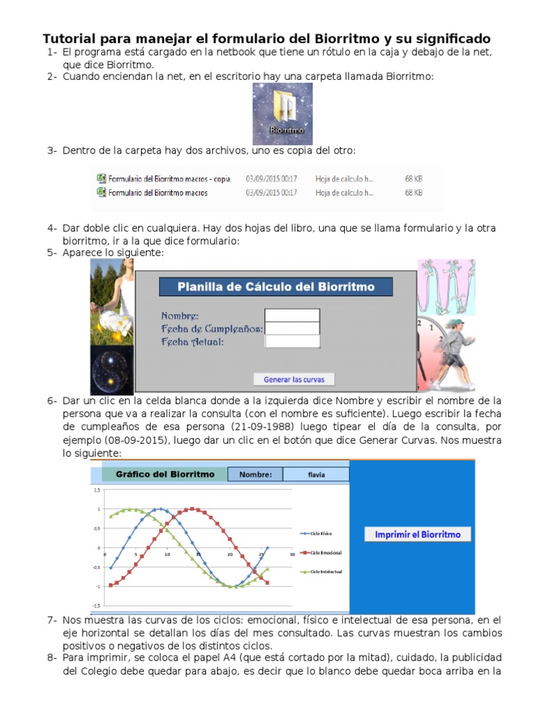 Software Biorritmo-Tutorial | PDF | Conceptos psicologicos | Sicología