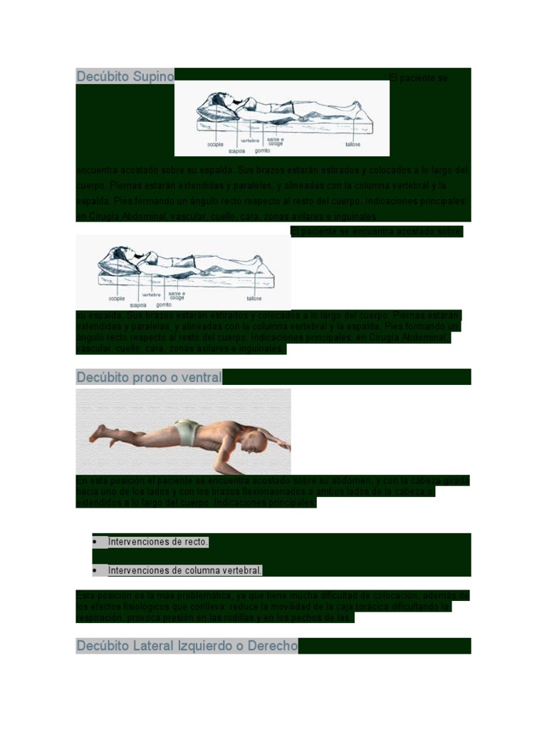 Decúbito Supino | PDF | Abdomen | Términos anatómicos de ubicación