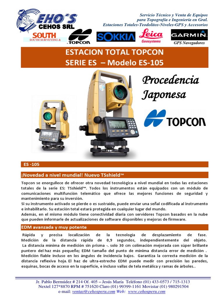 Topcon ES - 105 | PDF | Electrónica | Science