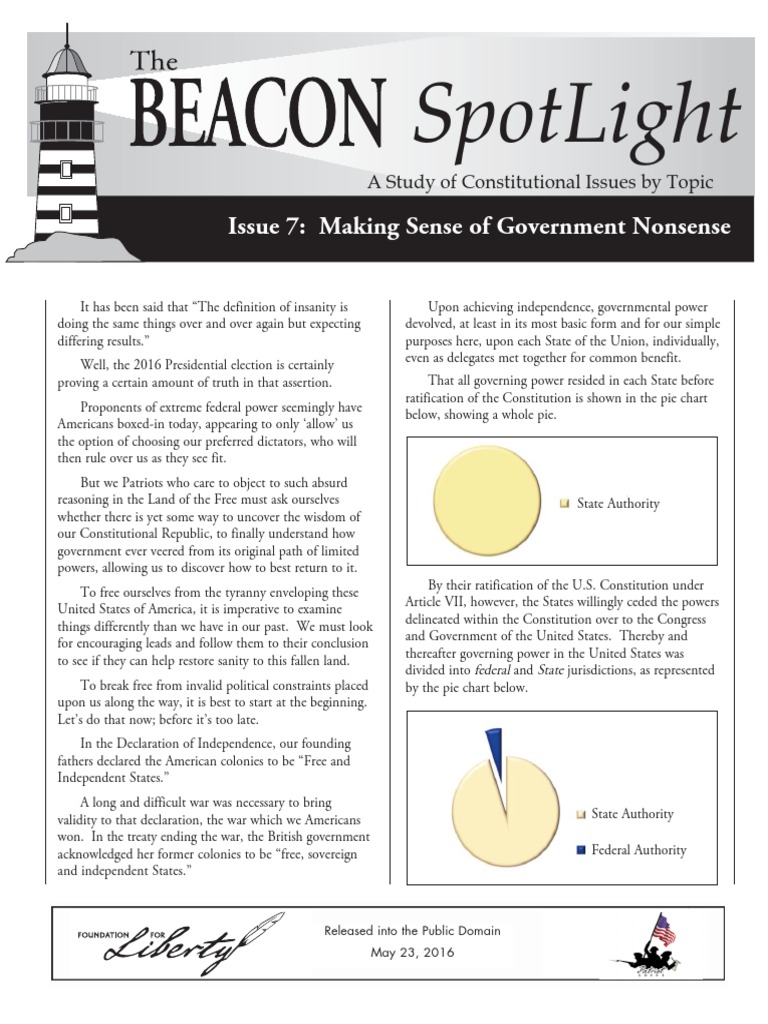 The Beacon Spotlight: Issue 7 Making Sense of Government Nonsense | Download Free PDF | Federal ...