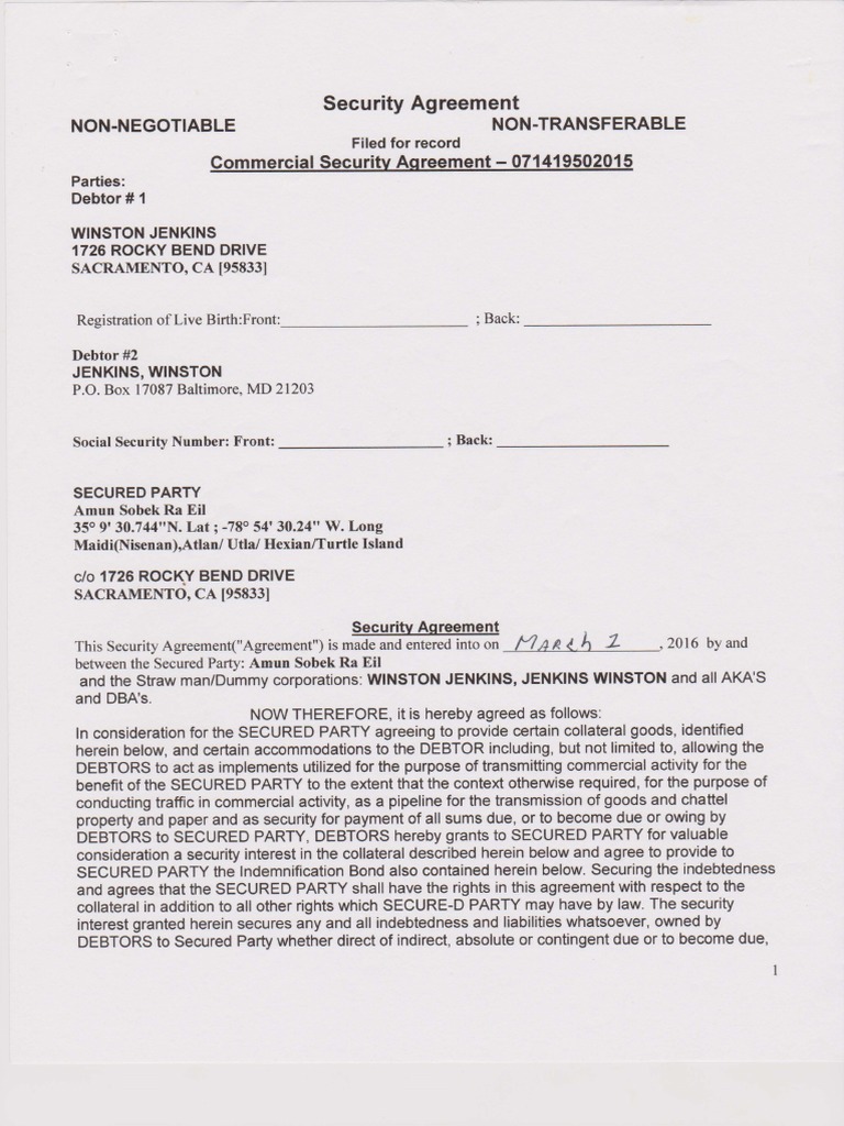 Security Agreement | PDF