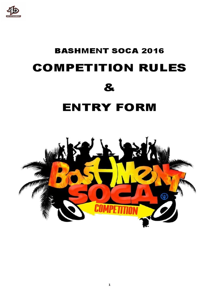 Bashment Soca Competition Rules & Registration 2016 | PDF | Canadian ...