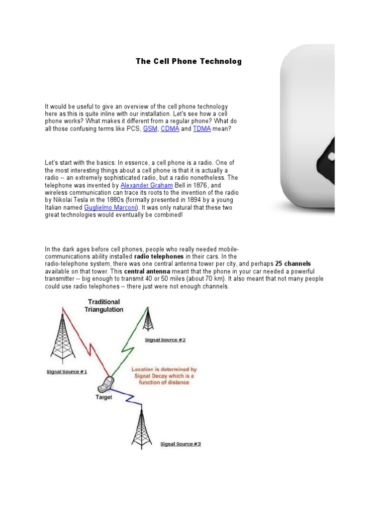 Overview of Cell Phone Technology | PDF | Duplex (Telecommunications ...