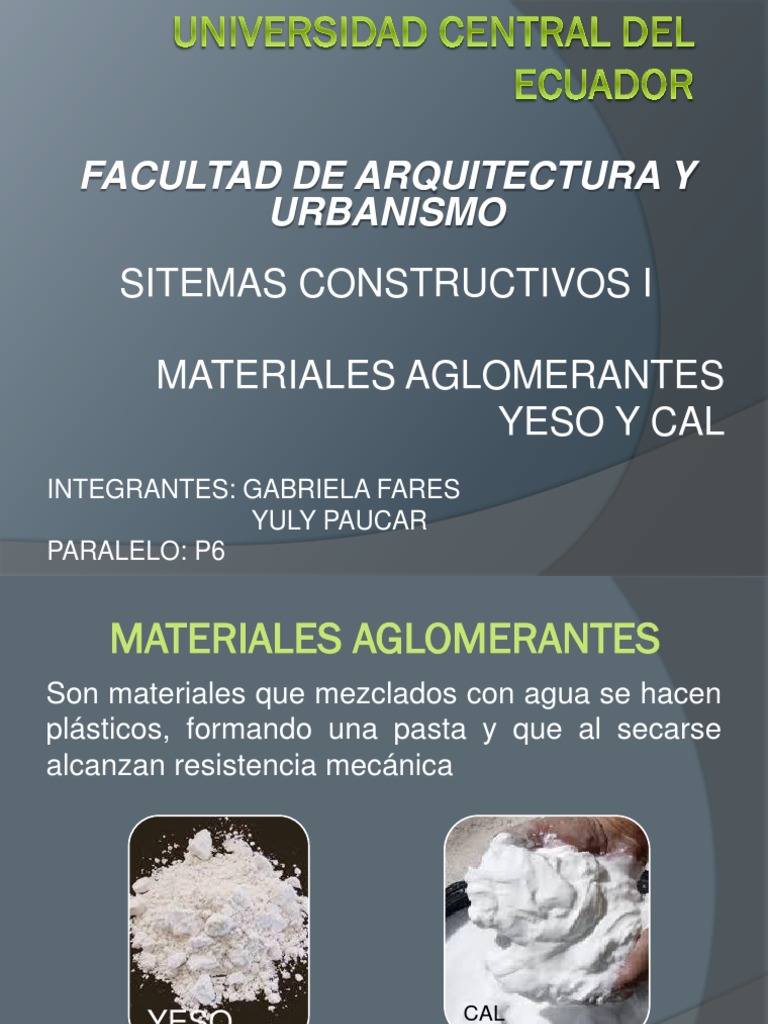 Diferencias entre Cal y Yeso en Construcción | PDF | Yeso | Cemento
