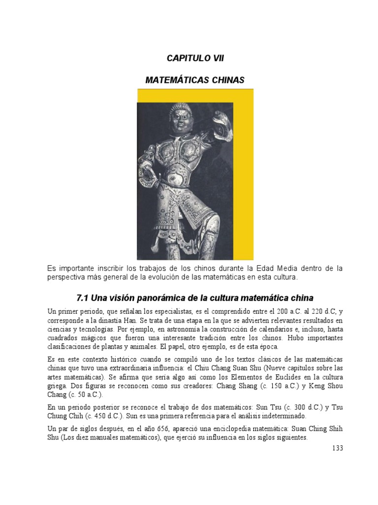 Las Matemáticas en China | PDF | Aritmética | Ecuaciones