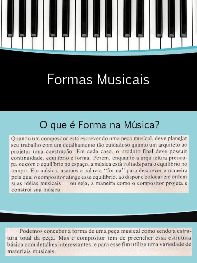 Formas Musicais Slides | PDF | Harmonia | Acorde (música)